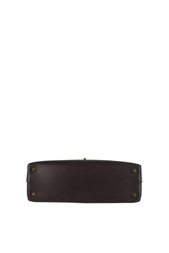 TOTEME T-lock Clutch - Brown