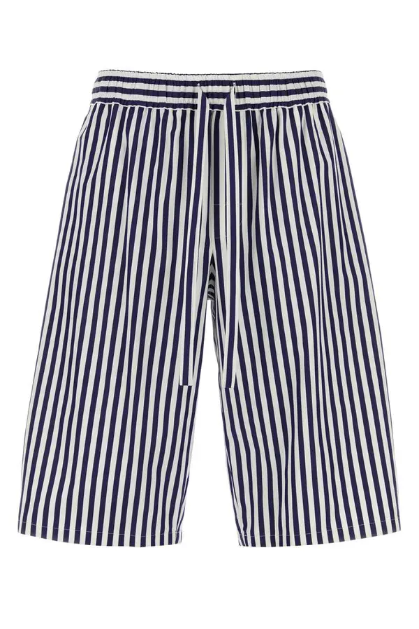 Dolce & Gabbana Embroidered Poplin Bermuda Shorts
