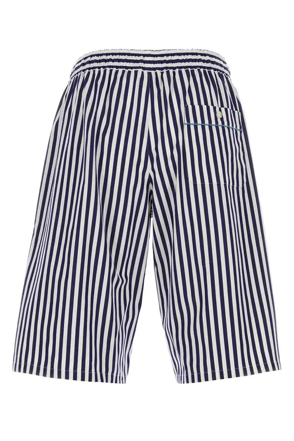Dolce & Gabbana Embroidered Poplin Bermuda Shorts