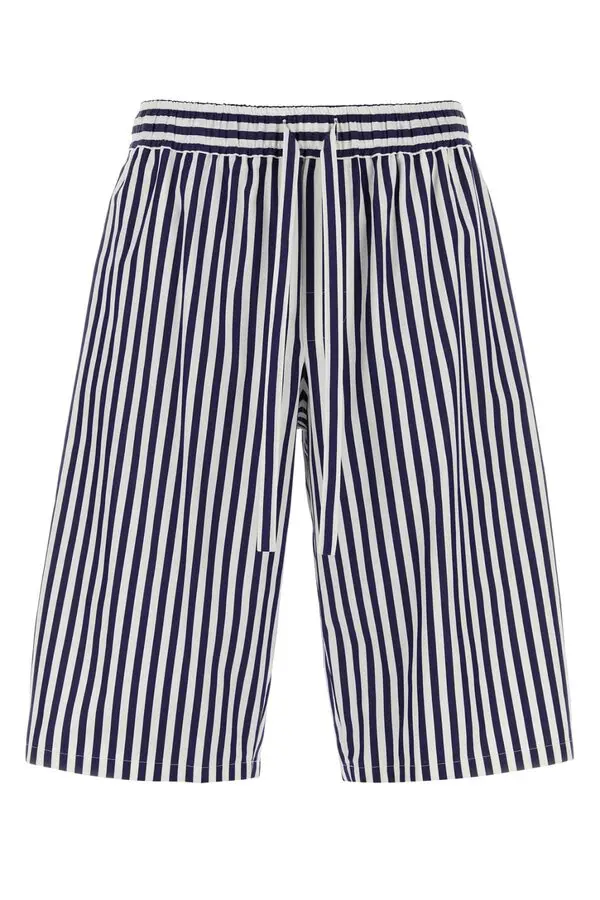 Dolce & Gabbana Embroidered Poplin Bermuda Shorts - Multicolor