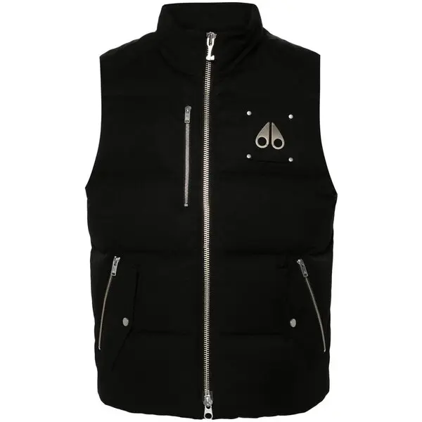 Moose Knuckles Gabardine Quilted Padded Gilet - Black