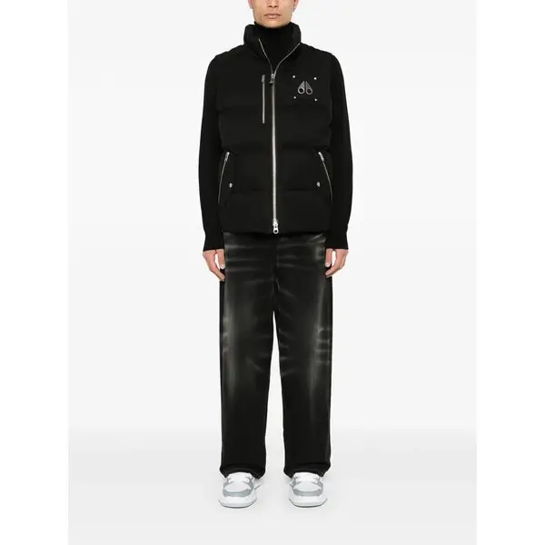 Moose Knuckles Gabardine Quilted Padded Gilet - Black