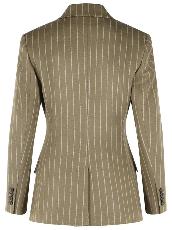 Max Mara Balta' Blazer In Viscose And Virgin Wool - Green