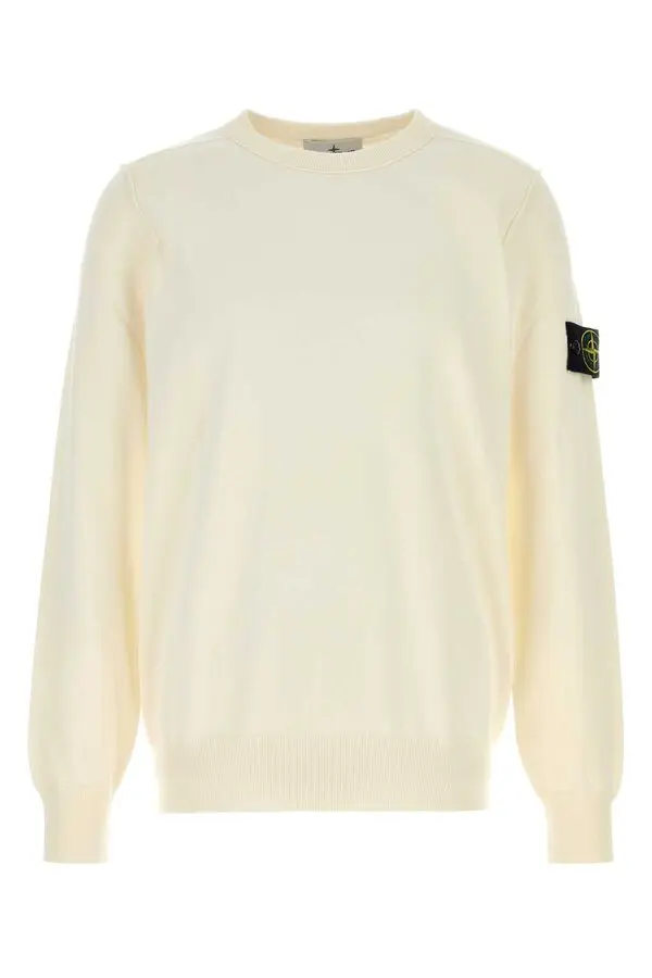 Stone Island Cotton Sweater - White