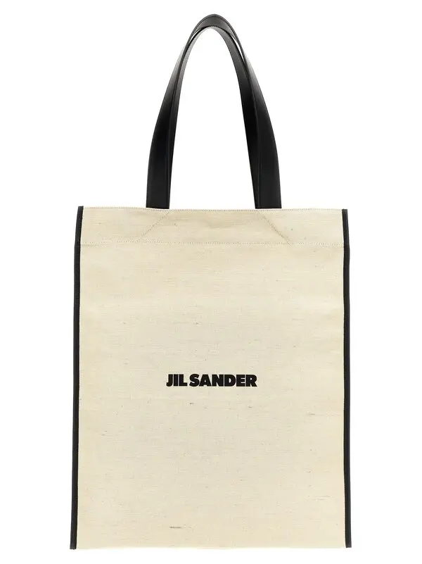 JIL SANDER Medium Flat Canvas Shopping Bag - Multicolor