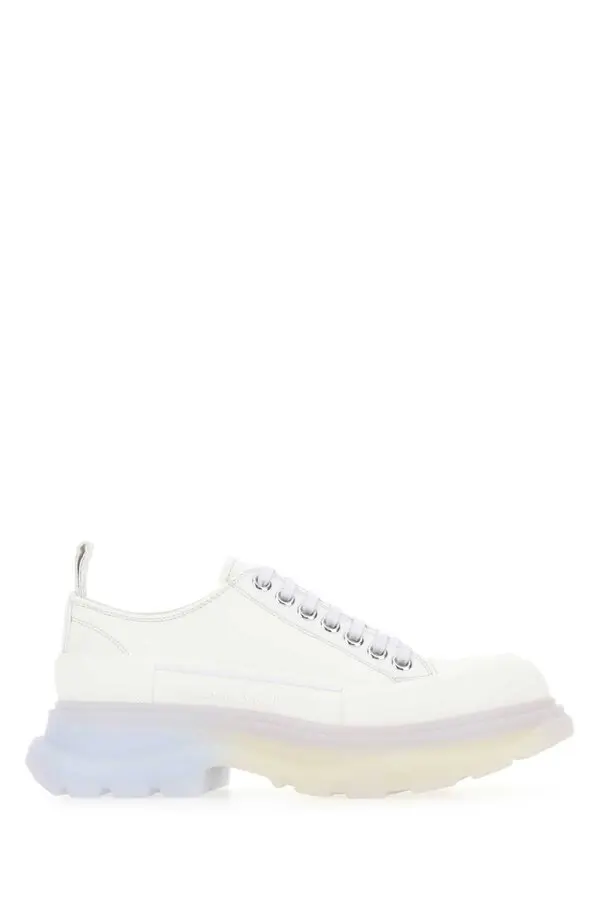 Alexander McQueen Chalk Canvas Tread Slick Sneakers - White