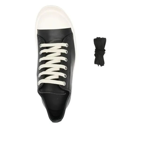 Rick Owens Calf Leather Trainers - Black