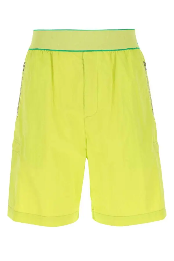 Bottega Veneta Acid Nylon Bermuda Shorts - Green