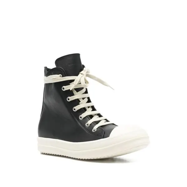 Rick Owens Leather High-top Sneakers