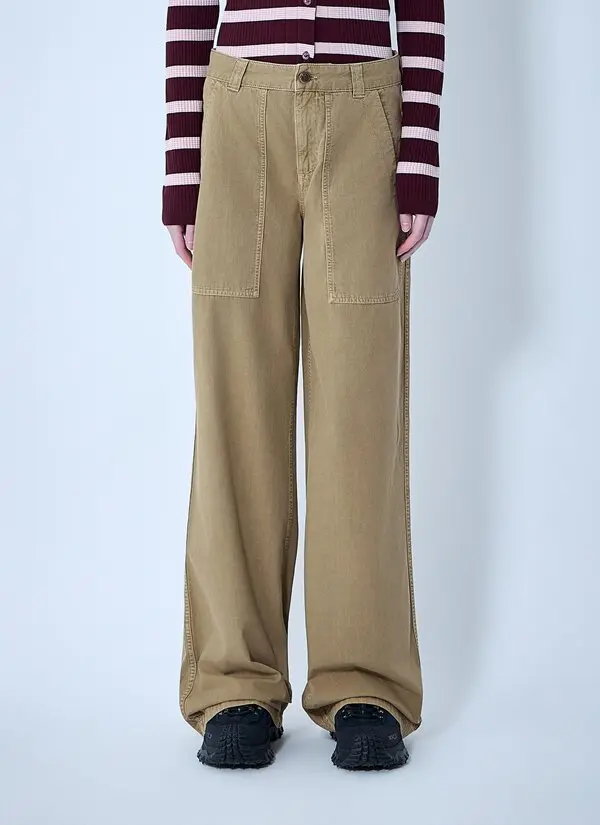 Moncler Utility Wide-leg Trousers - Green