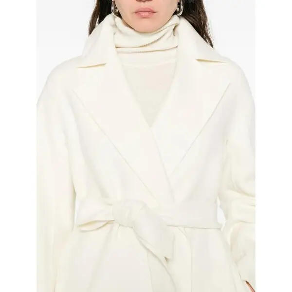Max Mara Neutrals Coats Single Breasted Coats - Cream