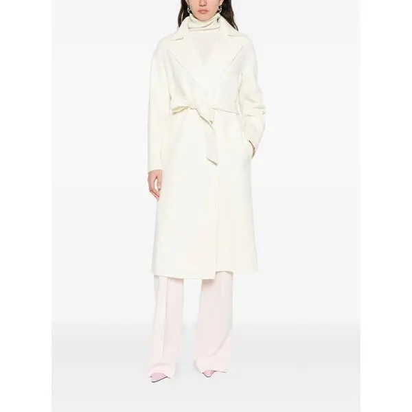 Max Mara Neutrals Coats Single Breasted Coats - Cream