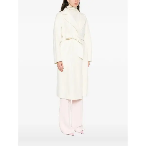 Max Mara Neutrals Coats Single Breasted Coats - Cream
