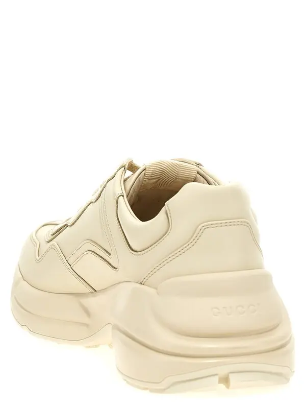 Gucci Rhyton Leather Sneakers - White