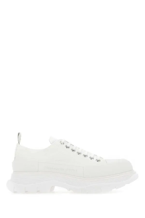 Alexander McQueen Canvas Tread Slick Sneakers - White
