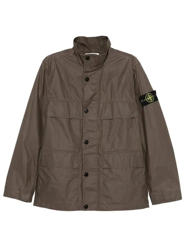 Stone Island Waxed Pigment Cotton Tela Field Jacket - Brown