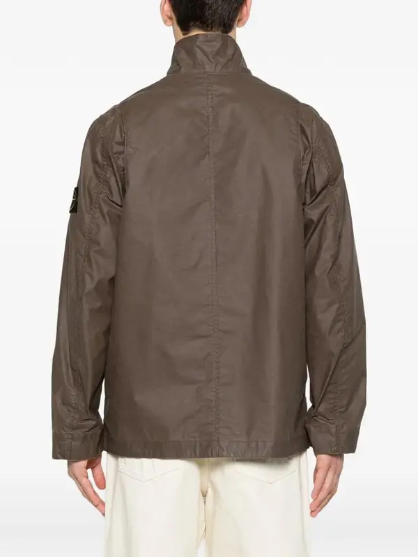Stone Island Waxed Pigment Cotton Tela Field Jacket - Brown