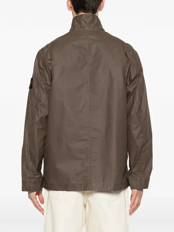 Stone Island Waxed Pigment Cotton Tela Field Jacket - Brown