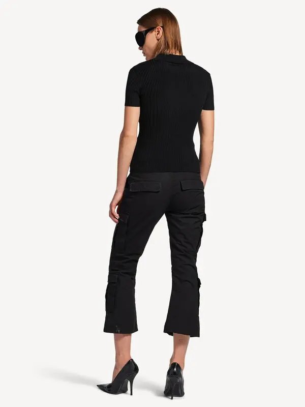 Balenciaga Ribbed Viscose And Cotton Knit Top