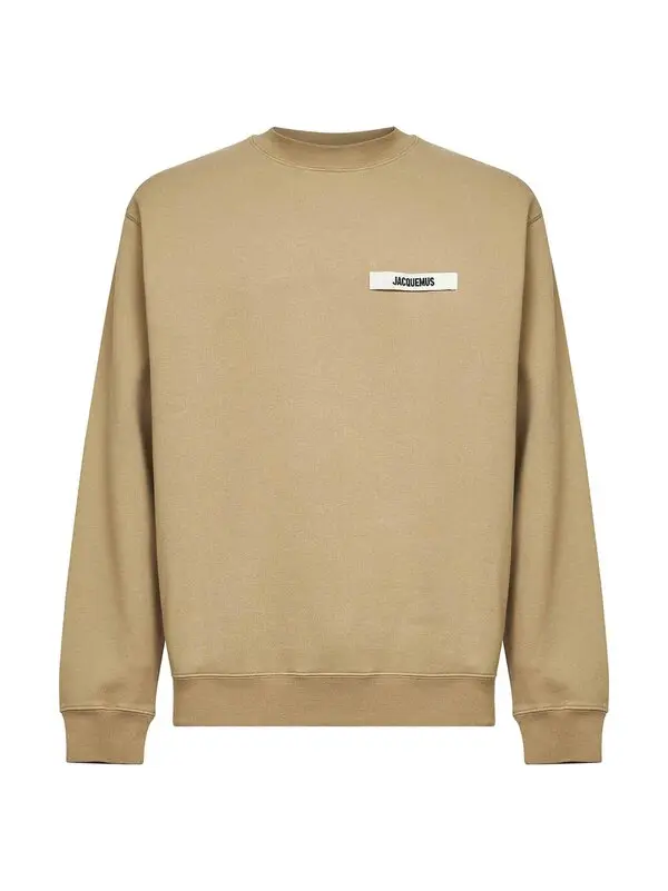 Jacquemus Dark Beige Organic Cotton Fleece The Gros Grain Sweatshirt - Multicolor