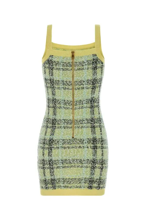 Balmain Embroidered Tweed Dress
