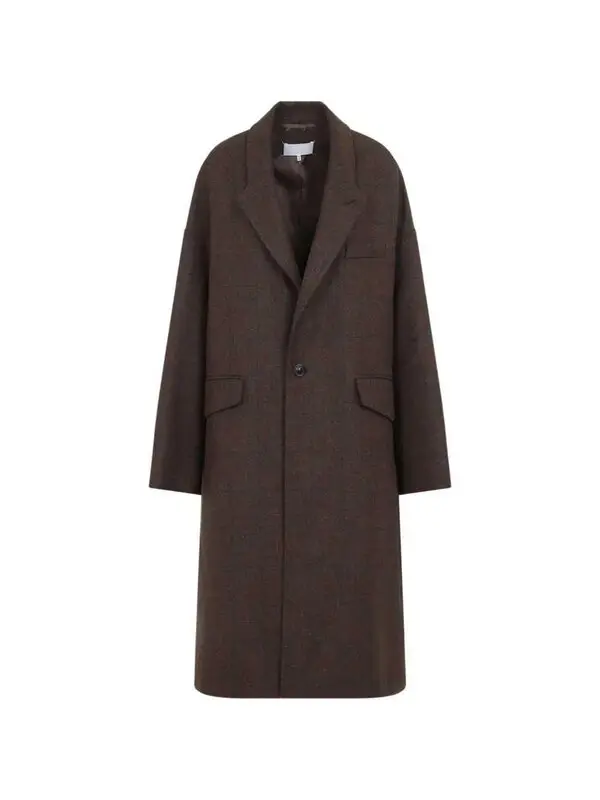 MAISON MARGIELA Oversized Wrap Coat - Brown