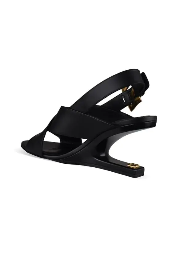 Balmain Anthem Wedge Sandals