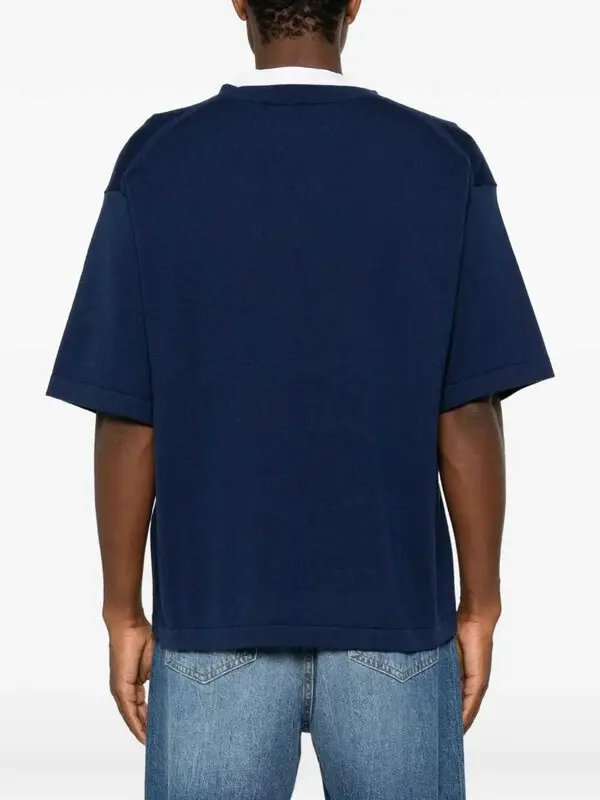 Kenzo Short-sleeved Sweater With Lip Intarsio