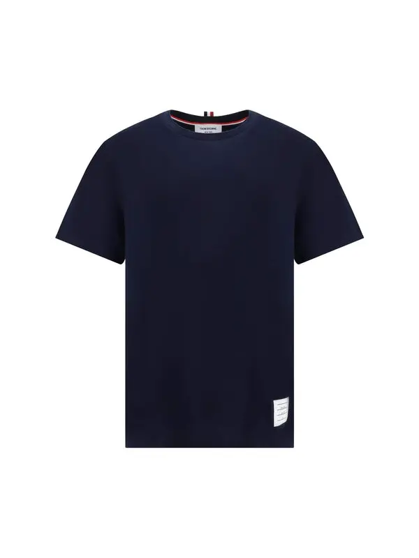 Thom Browne Short Sleeve Crewneck T-shirt - Blue