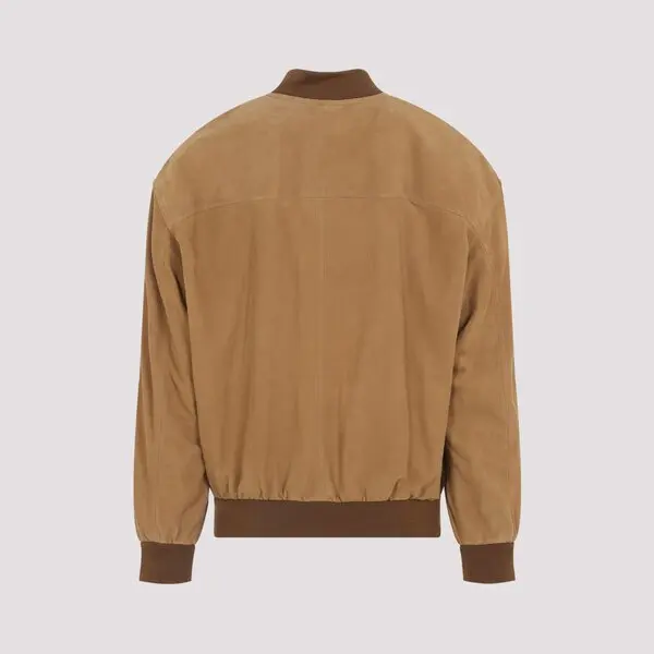 Saint Laurent Suede Jacket - Brown