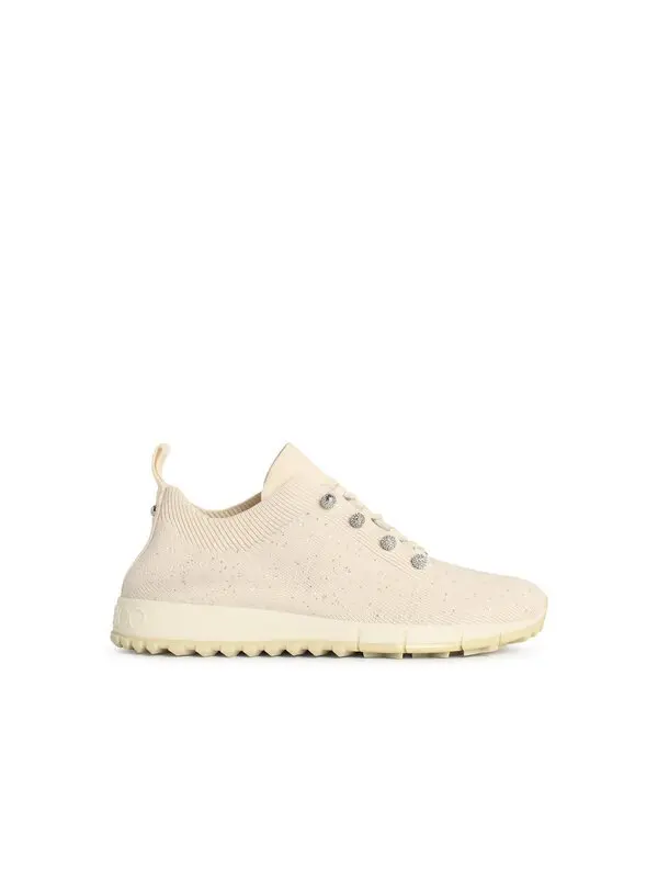 JIMMY CHOO Veles Sequined Sneakers - Cream