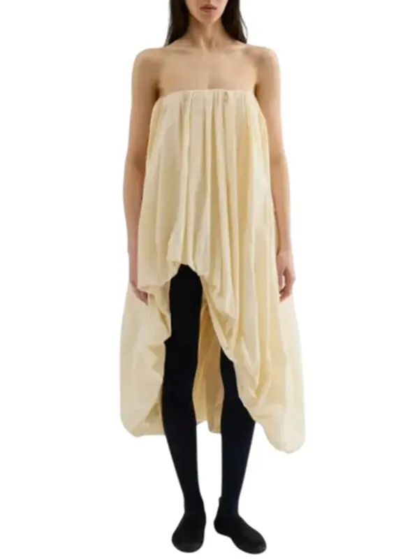 JIL SANDER Draped Taffeta Dress