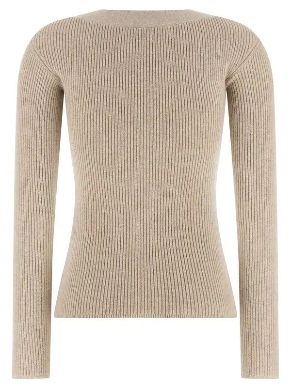 Max Mara Ribbed Wool And Cashmere Sweater - Cream