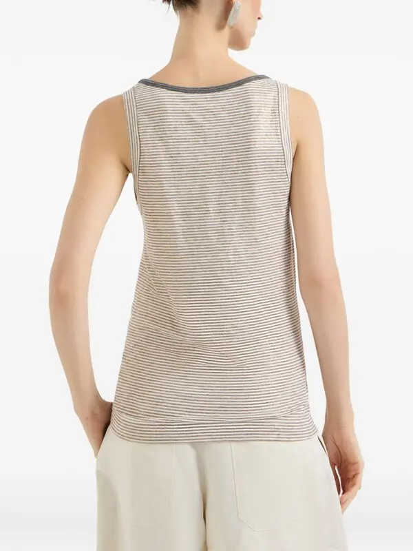 Brunello Cucinelli Linen Tank Top