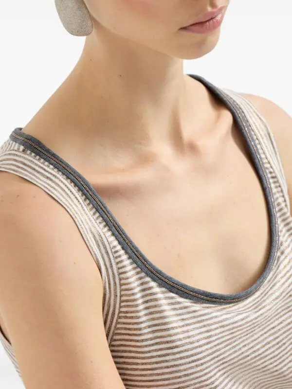 Brunello Cucinelli Linen Tank Top