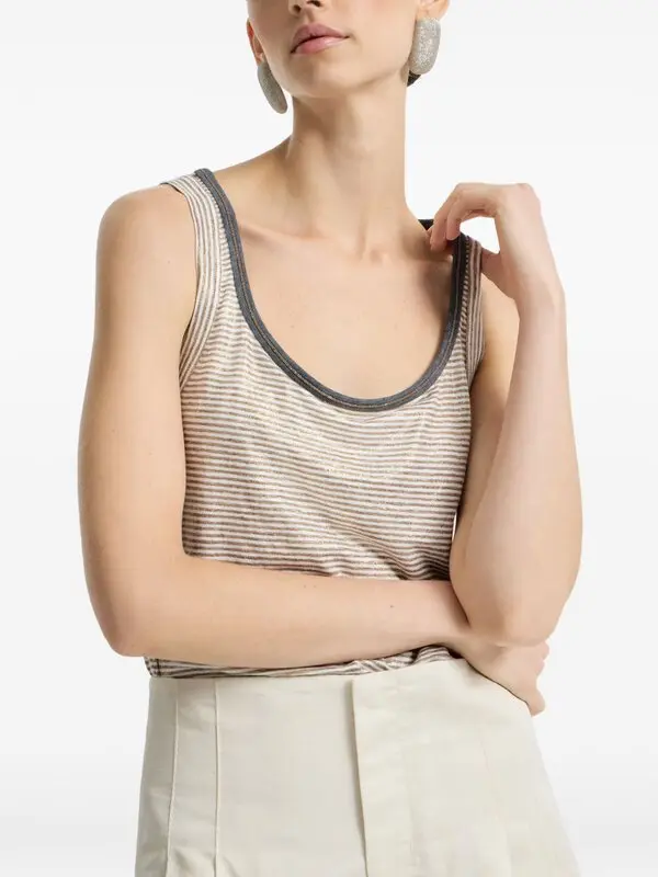 Brunello Cucinelli Linen Tank Top