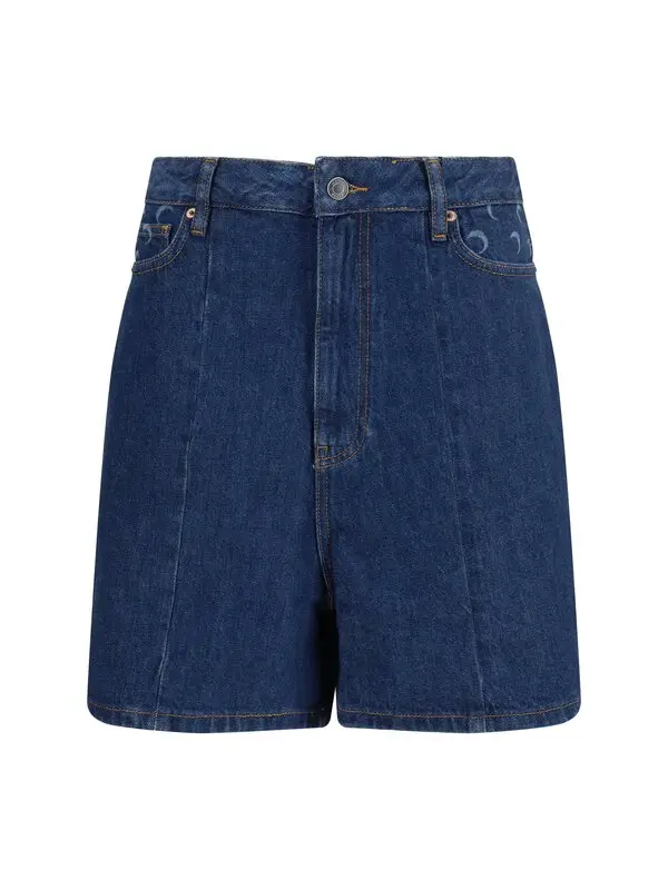 MARINE SERRE High-waisted Denim Shorts
