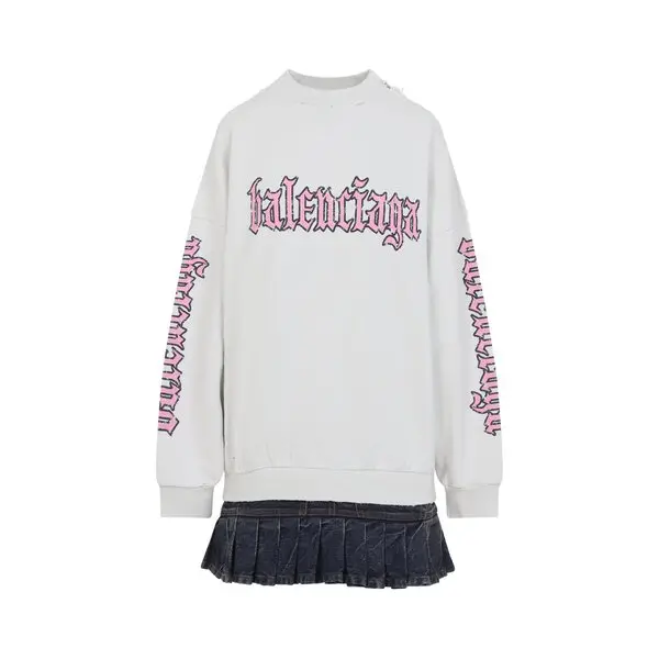 Balenciaga Hybrid Mini Dress - White