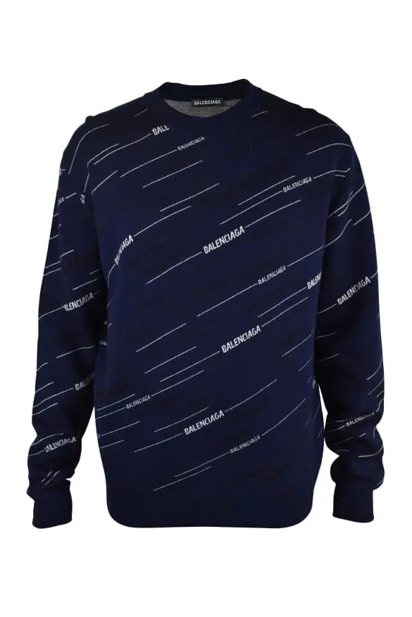 Balenciaga Alphabet Logo Sweater - Blue
