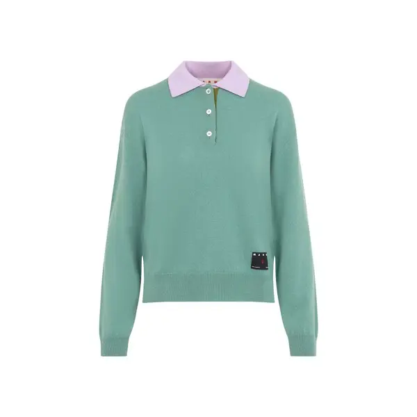 Marni Polo Neck Sweater - Green