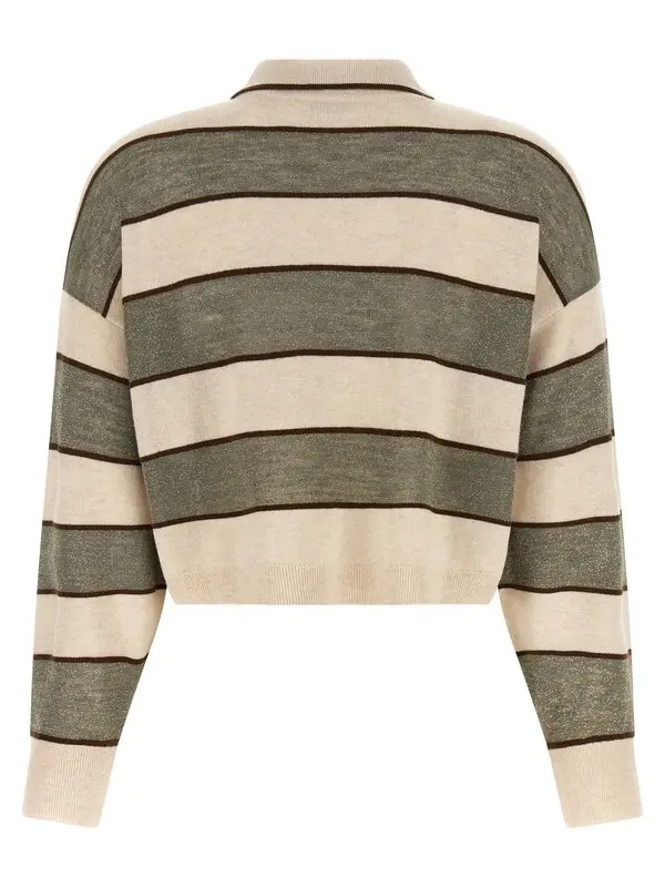 Brunello Cucinelli Sparkling Stripes' Polo Shirt