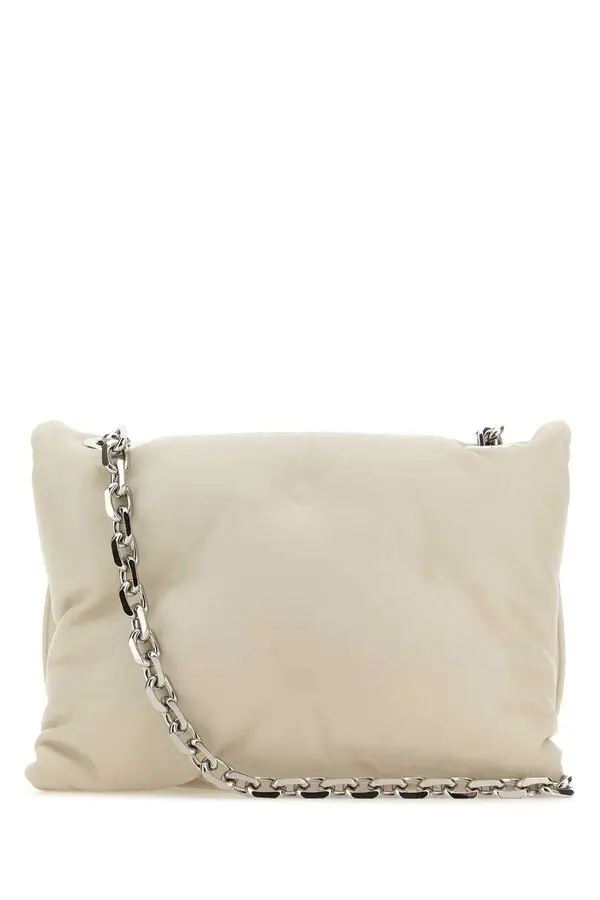 MAISON MARGIELA Nappa Leather Small Glam Slam Flap Crossbody Bag - Gray