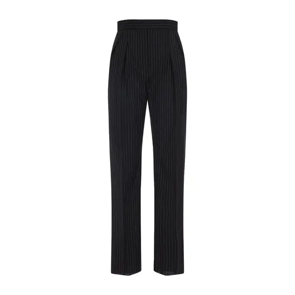Max Mara Sesamo Wool Pants - Black