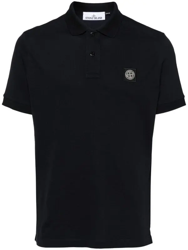 Stone Island Logo Cotton Polo Shirt - Multicolor