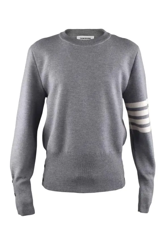 Thom Browne Milano Stitch Pullover - Gray