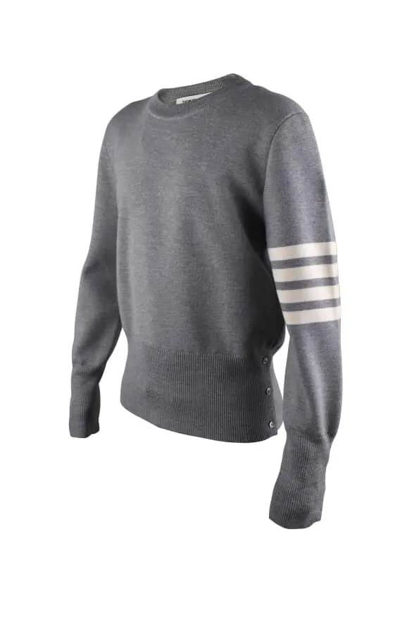 Thom Browne Milano Stitch Pullover - Gray