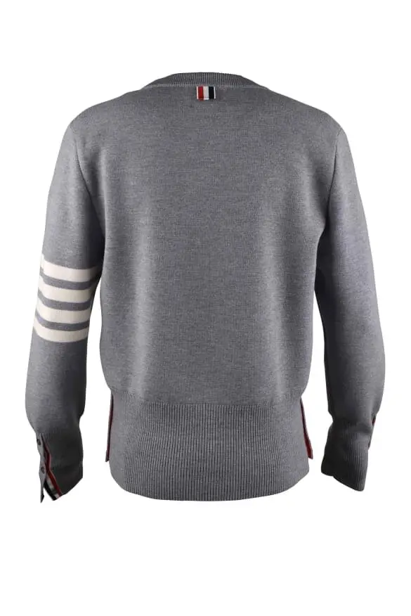 Thom Browne Milano Stitch Pullover - Gray