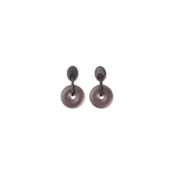 Giorgio Armani Resin And Brass Clip On Earrings - Red
