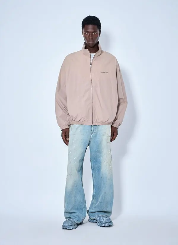 Acne Studios Logo Printed Zip-up Jacket