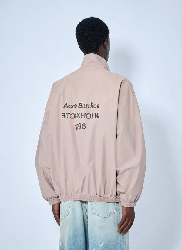 Acne Studios Logo Printed Zip-up Jacket